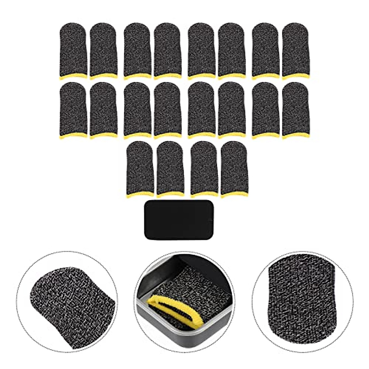 Gaming Finger Sleeve Grip Gloves Thumb Protector Game Sweat- Resistant Finger Mobile Phone s Finger Covers High Sensitivity Screen Finger Sleeves Thumb Protector Game Finger Sleeve