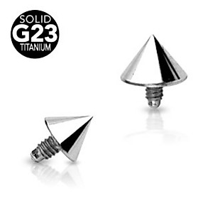 Spike WildKlass Dermal Top Grade 23 Solid Titanium Internally Threaded (Sold by Piece)