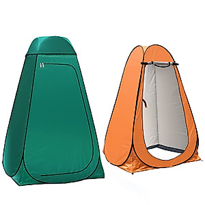 anngrowy Shower Tent Pop-Up Privacy Tent Camping Portable Toilet Tent Outdoor Camp Bathroom Changing Dressing Room Instant Privacy Shelters for Hiking Beach Picnic Fishing Potty, Extra-Tall 2 Colors