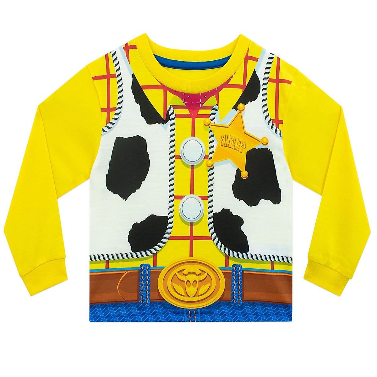 Disney Pajamas | Buzz Lightyear & Woody Boys' Sleepwear | 2 Pack Long Sleeve Boys Pajamas | Toy Story Kids Pjs Multicolored 8