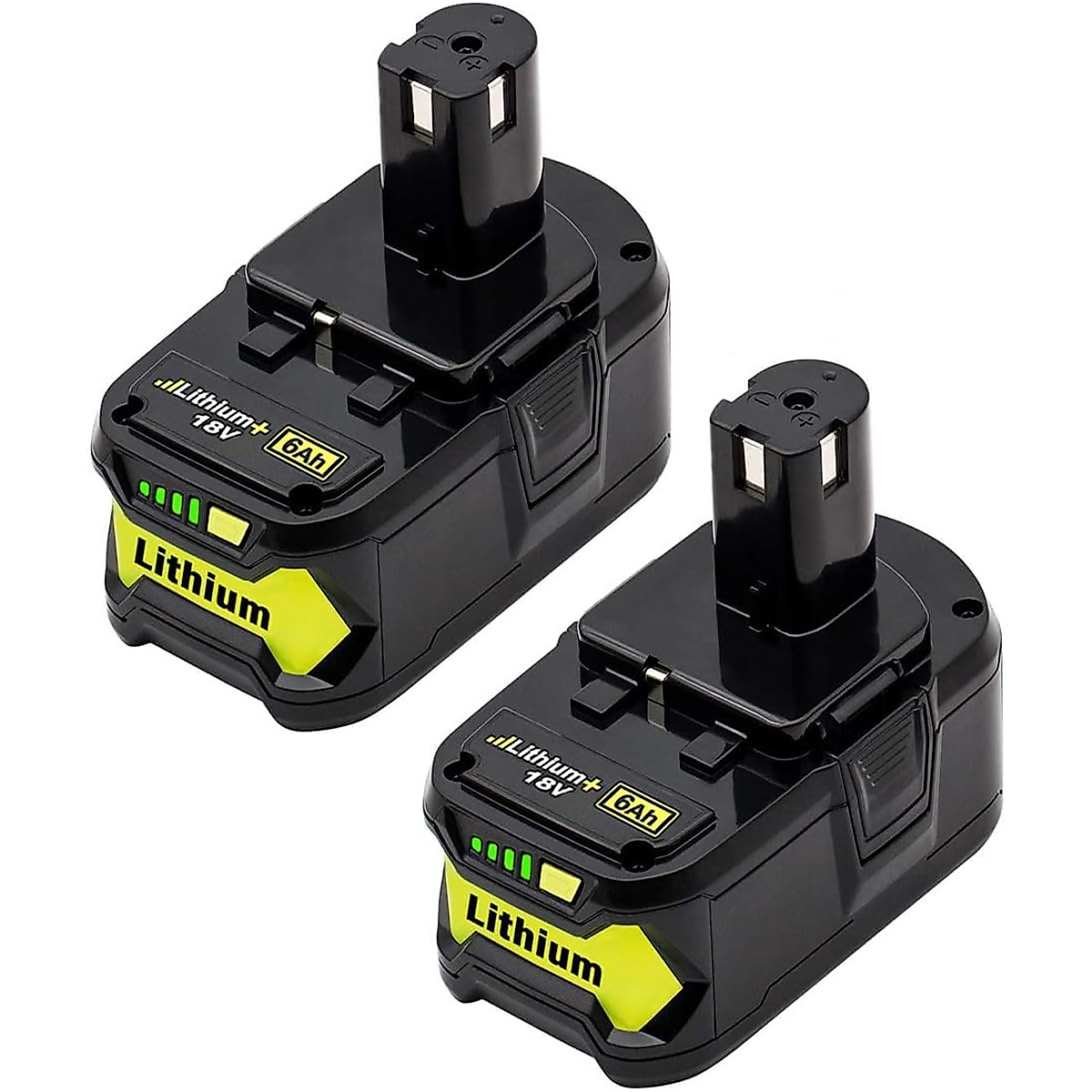 VIRSHX BATT 2Pack 18V 6.0Ah Battery Replacement Compatible with Ryobi 18V Lithium-ion Battery P102 P103 P105 P107 P108 P109 Cordless Tool Battery