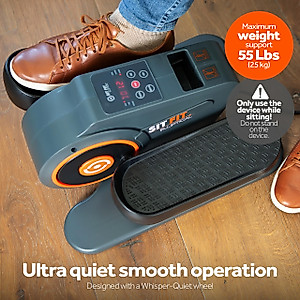 SITFIT, Sit Down and Cycle! Powered Foot Pedal Exerciser for Seniors, Under Desk Elliptical Exercise Bike, Leg Exerciser While Sitting. Peddler Exerciser Mini Bike, Portable Rehabilitation Equipment.