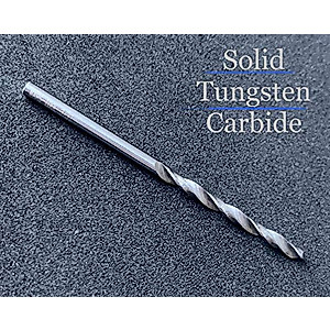 2/Pack Solid Carbide Drill Bit for Hardened Steel Hard Ness HRa 91.3 Aerospace Standard K20 Tungsten Carbide Jobber Length Twist Drill for Metal 118 Degree Four Facet Point Fractional Size (3/32")