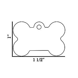 uDesignUSA Cute Bones and Paws Pet Id Dog Tag Personalized for Your Pet (Brown)