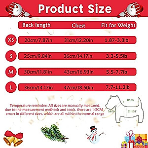 Christmas Dog Pajamas, Winter Warm Cute Holiday Theme Dog Onesie Jumpsuit Stretchy Doggie Sweater Puppy Clothes Outift Xmas Tiny Pet PJS for Small Dogs Cat Apparel (Plaid Puppy, Small)