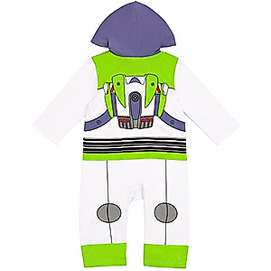 Disney Pixar Toy Story Buzz Lightyear Infant Baby Boys Zip Up Cosplay Coverall Green 12 Months