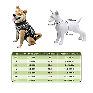 HCHYEY Dog Recovery Suit, Humanized Dog Surgery Recovery Suit for Female Male Dogs, Dog Onesie for Post Surgery - Anti Licking E-Collar Cone Alternative Bodysuit for Surgical Wound (Camouflage, L)