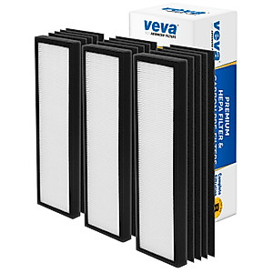 VEVA Premium 3 HEPA Filters including 12 Pack of Pre-Filters Compatible with Germ Guardian Air Purifier Models AC4825, 4800, 4900 and Replacement Filter B