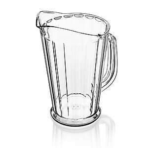 New Star Foodservice 46151 Resturant-Grade Polycarbonate Plastic Tapered Style Water Pitcher, 60 oz, Clear, Set of 12