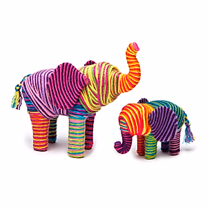 Craft-tastic — Yarn Elephants Kit — Craft Kit Makes 2 Yarn-Wrapped Elephants — for Ages 8+