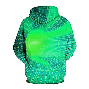 Mens Hoodie,Lined Hoodie Lightweight Crewneck Sweatshirt Sudadera Para Hombre 3D Sweater Print Long Sleeve Hoodie Men's Sportswear Colorful Hoodies(White-5,4X-Large)