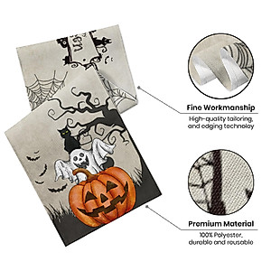 Halloween Table Runner 72 Inches Long Halloween Decorations Indoor Halloween Pumpkin Table Runner for Home Parties Decor