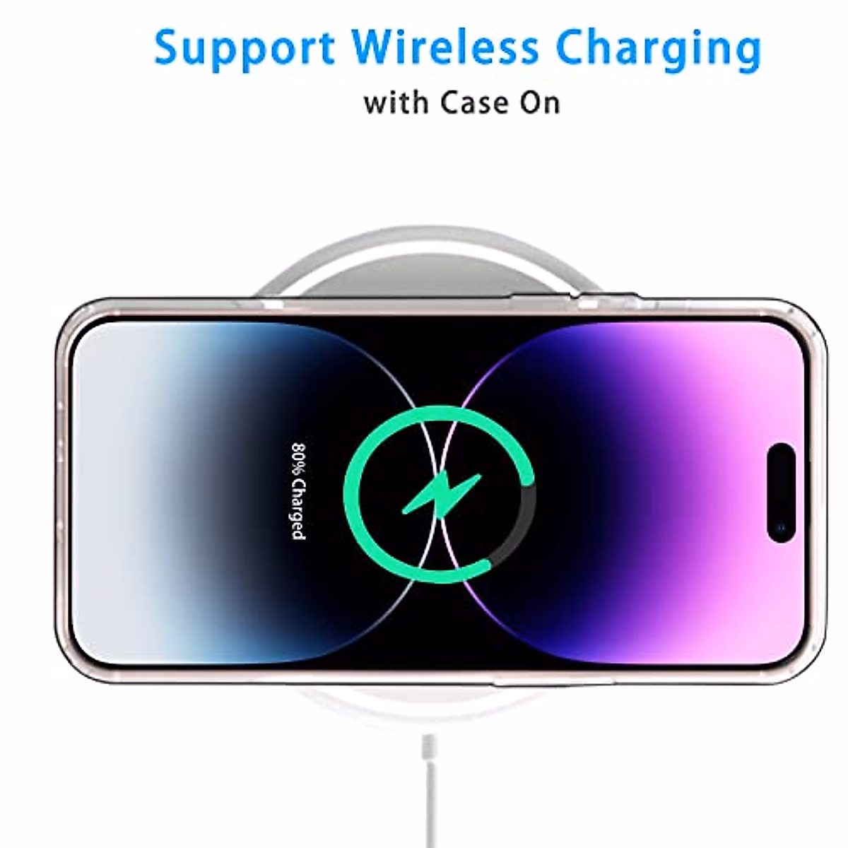 JJGoo Compatible with iPhone 14 Pro Case, Clear Soft Shockproof Protective Slim Thin Bumper Cover Transparent Phone Case