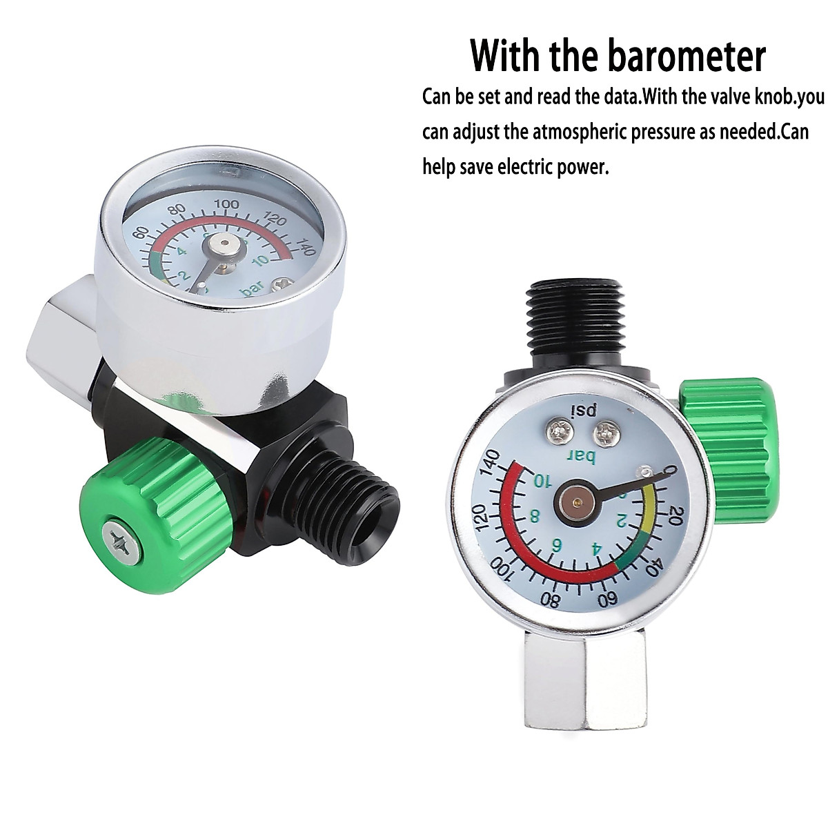 ENDOZER Oil Water Separator, Air Filter with Pressure Gauge, Pressure Regulator for Air Spray Gun, 1/4" Inlet and Outlet