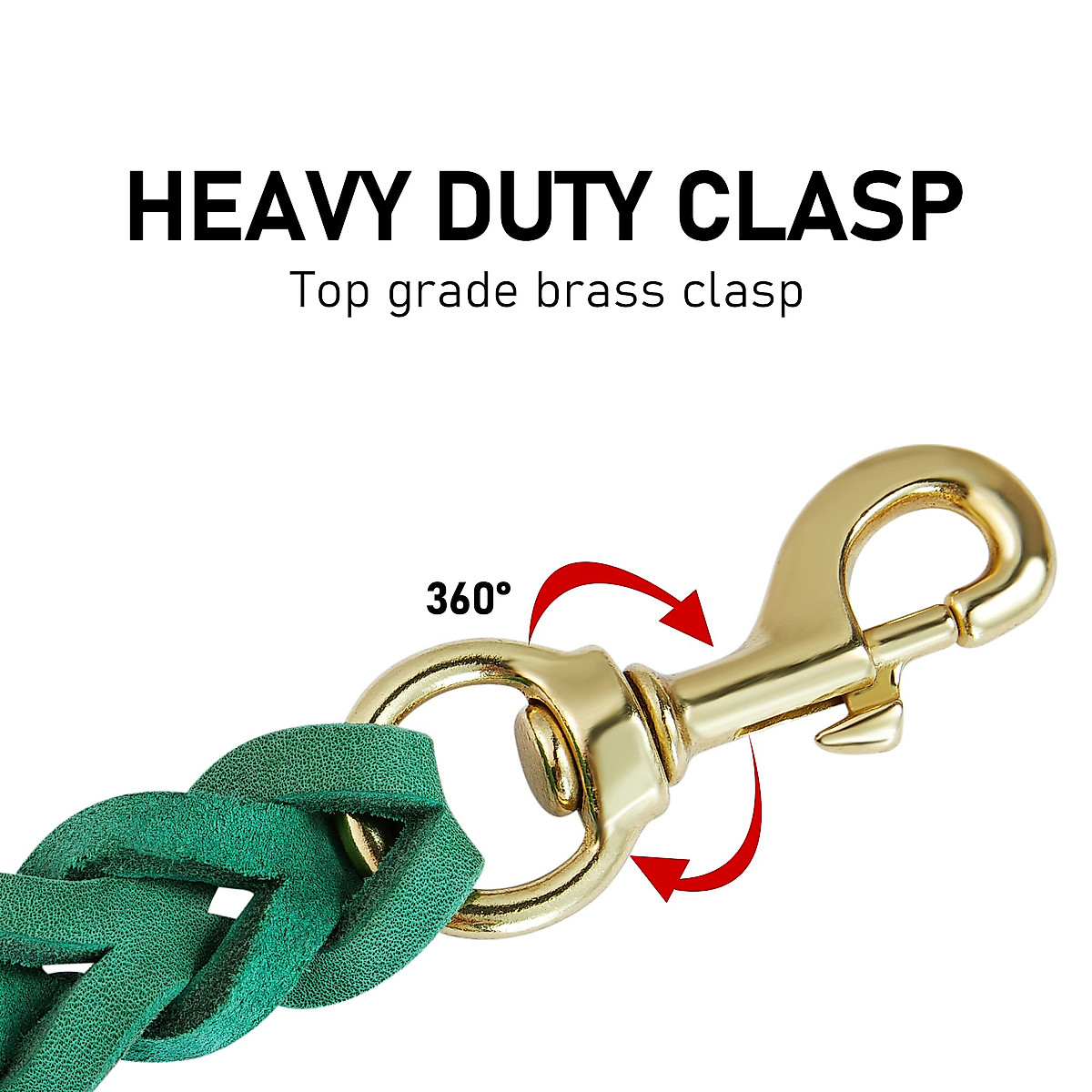 Leather Dog Collar for Medium Dogs with Braided Leather Dog Leash 4 Foot x 5/8"