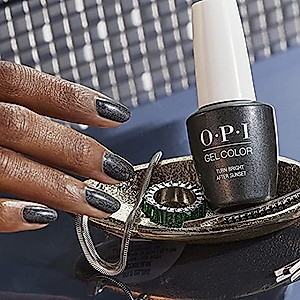 OPI GelColor, Turn Bright After Sunset, Gray Gel Nail Polish, Holiday'21 Celebration Collection, 0.5 fl. oz.