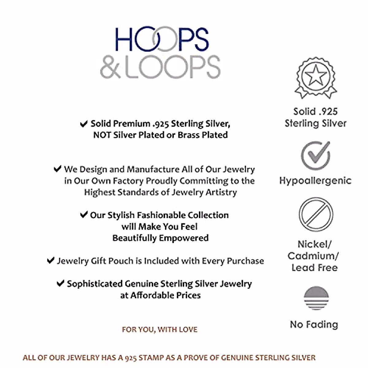 Hoops & Loops - Sterling Silver 30mm High Polished Click Top Hoop Earrings in Sterling Silver