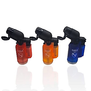 Eagle Torch Lighters Asst Clear Colors 4pack Deal