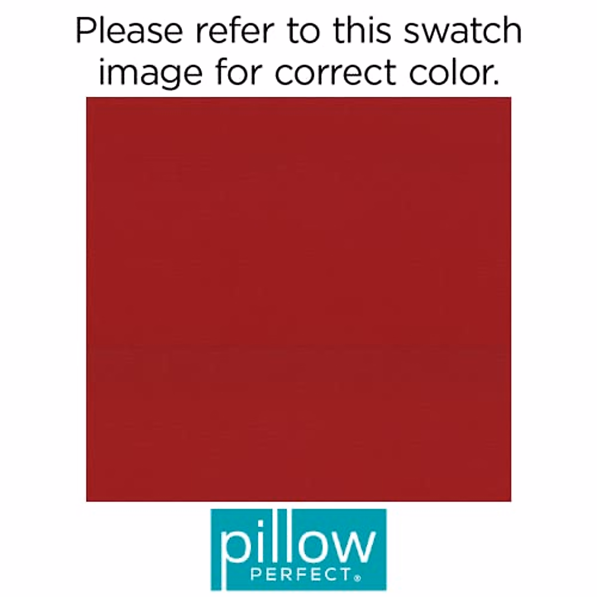 Pillow Perfect Pompeii Solid Indoor/Outdoor Wicker Patio Sofa/Swing Cushion, Weather and Fade Resistant, 18" x 45", Red