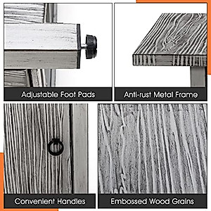 HAPPYGRILL 43 Inches Outdoor Propane Fire Pit Table, 50,000 BTU Gas Fire Pit Table with Lid, Protective Cover and Lava Rocks, Pulse Ignition Gas Fire Table for Backyard Garden Patio, CSA Certification