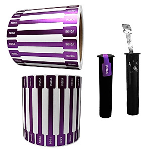 Tamper Evident Void Labels, Purple, Large, 4" x 0.5", 1,000 Count