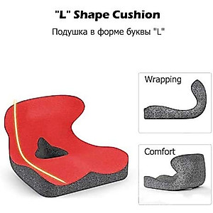 Odekai Ergonomic Seat Cushion for Office Chair, Orthopedic Memory Foam Coccyx Cushion for Tailbone Pain - Office Chair Car Seat Cushion - Seat Cushions for Pressure Relief