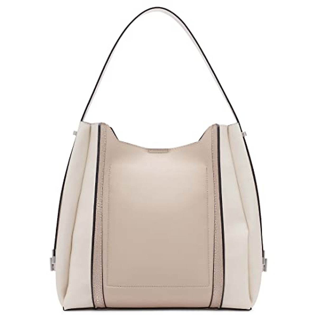 Calvin Klein Sahara Bucket Shoulder Bag, Mushroom/Mushroom/White