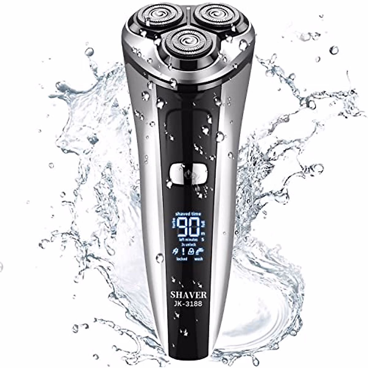 Electric Shavers Men, Mayeec Electric Shaver for Men Cordless Rechargeable,Electric Razor for Men Wet&Dry Waterproof,Mens Shaver with Pop-up Beard Trimmer,Rotary Shaver with LED Display Travel Lock