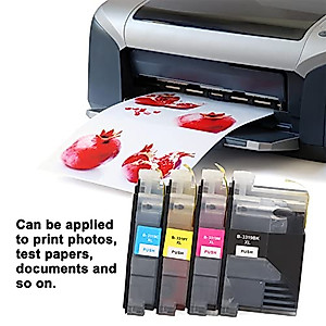 Fafeicy Ink Cartridge,4 Colors Printing Accessory Part with Ink for Photo Paper Document