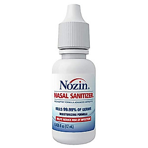 Nozin® Nasal Sanitizer® Antiseptic 12mL Bottle | Kills 99.99% of Germs | Lasts Up to 12 Hours | 60+ Applications