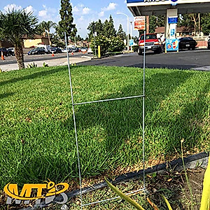 MTB H Frame Wire Stakes 30 x10-inch (Pkg of 5) 9ga Metal -Yard Sign Stakes for Advertising Board,Yard Stakes for Signs,Lawn Sign Holder