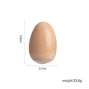 Wood Egg Shaker Set (6 Pieces) Hand Shakers for Musical Maracas Percussion Instruments