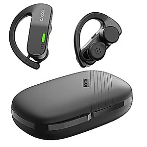 YYK Bone Conduction Headphones, Open Ear Wireless Bluetooth Headphones with Mic,True Wireless Earbuds with Earhooks,IP55 Waterproof,Flash Lights for Night Running Cycling Workout