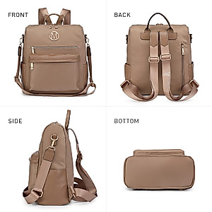 MKP COLLECTION Women Nylon Backpack Purse Convertible Large Ladies Designer Rucksack Travel Shoulder Bags Handbag 2PCS