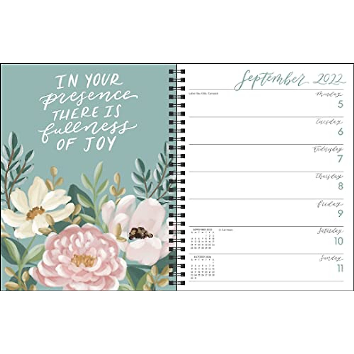Scriptures and Florals 16-Month 2022-2023 Weekly/Monthly Planner Calendar