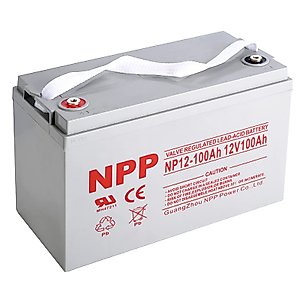 NPP NP12-100Ah 12 Volt 100Ah Battery, Sealed Lead Acid 12V 1200WH Battery M6 x 20(T16A) Marine Rechargeable Replacement Battery for RV, Solar, Trolling Motor, Travel Trailer, Energy Storage, Off Grid