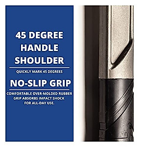 Boss Hammer Pro Series Titanium Hammer with Over-Molded No-Slip Rubber Grip - 16 oz, Construction Grade, Dual Side Nail Pullers, Milled Faced - BH16TIM