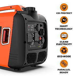 AIVOLT Inverter Generator 4300W Gas Powered Portable Generator Super Quiet Outdoor Generator RV Ready for Camping Tools and Home Use, EPA Compliant