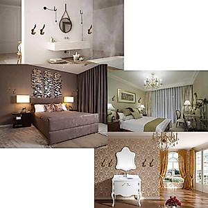 Tiazza 2Pcs Antique Solid Brass Clothes Hooks, Entryway Coat Hooks, Scarf and Jacket Hangers, Bath Towel Heavy Hooks (Gold)