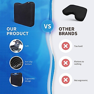 Hornet Watersports Memory Foam Rowing Machine Seat Cushion Designed for Rowing Machine Concept 2 Rower, Hydrow Rower and Water Rower - Rower Pad