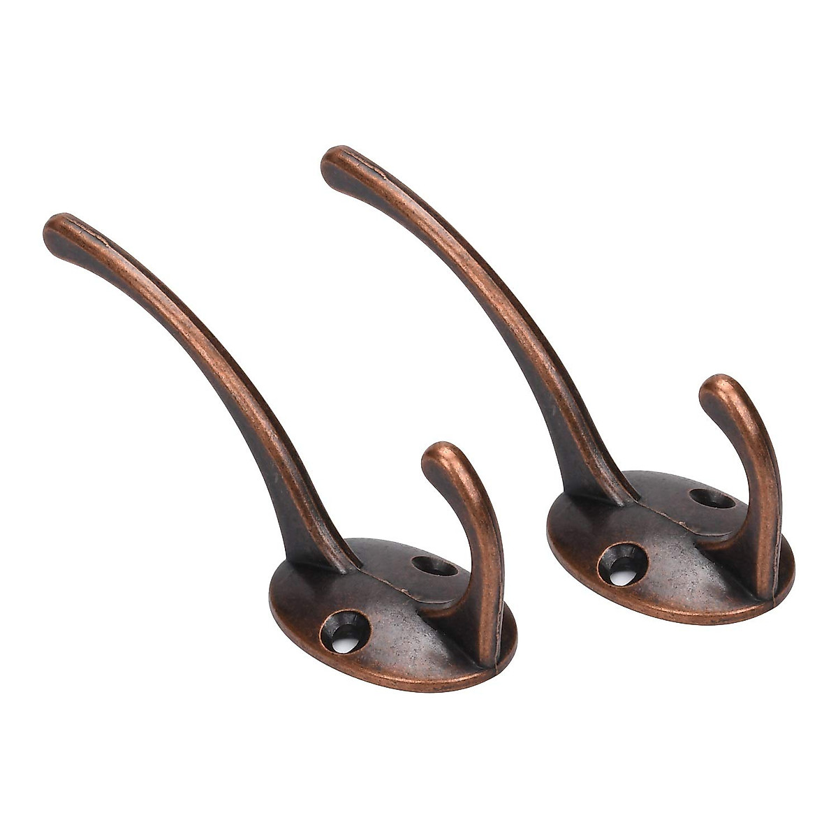 Dual Wall Hooks Coat Hooks Heavy Duty Made of Strong Metal 11Pcs-Coffee