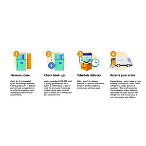 Hamilton Beach HBF1558 15.6 Counter Depth Full Size Refrigerator, Side Doors, Stainless, 15.8 cu ft