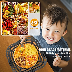 Air Fryer Accessories for Instant Pot Vortex Plus 6 in 1 6 QT Gourmia GAF735 6 QT Air Fryer, Air Fryer Replacement Parts Tray Rack Grill Plate Grill Pan Crisper Plate, Dishwasher Safe