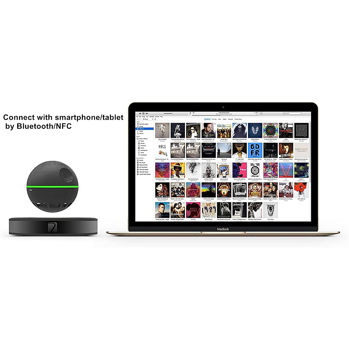 Arc Star Floating Speaker | Bluetooth and NFC | Smartphone Charger | 360° Sound