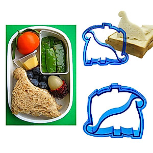 10 Pcs Cookie Cutter Set for Kids and Parents, Sandwich and Bread Crust Cutters of Various Kinds- Butterfly, Dinosaur, Elephants, Dog, Car, Dolphin, Square, Heart, Star in 10 Cute Shapes