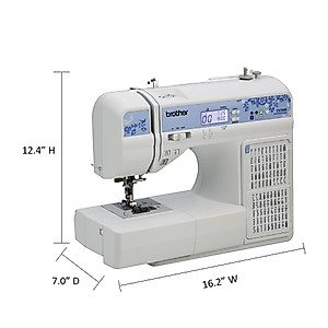 Brother CS7205 Computerized Sewing Machine with Wide Table, 150 Built-in Sewing Stitches, 1 Font, Wide Table, 11 Sewing Feet