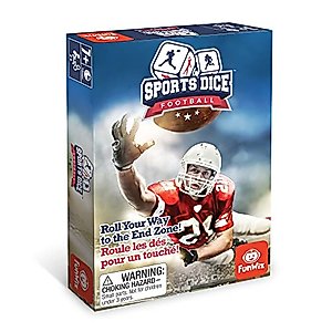 FoxMind Games: Sports Dice, Football, Roll Your Way to the End Zone, Easy to Learn, Fun to Play, Play with Up to 4 Players, For Ages 7 and up