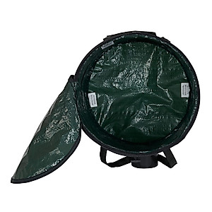 Household Essentials Pop Up Hamper, Pop Up Camping Trash Can, Great for Outdoor or Indoor Use, Portable and Collapsible with Zippered Top, Green