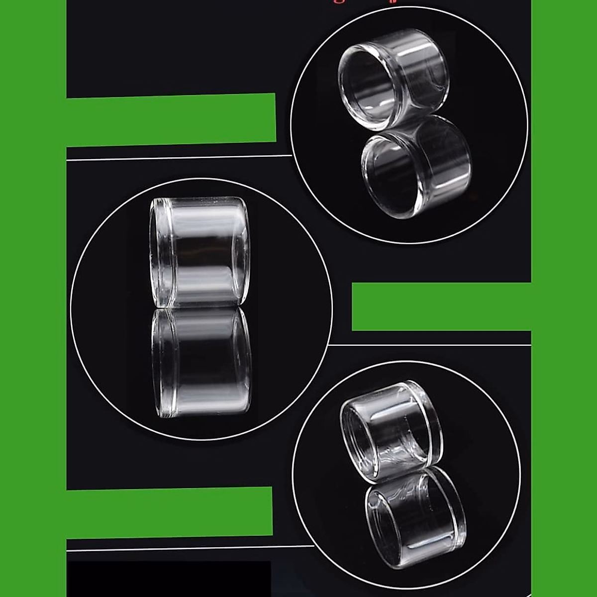 BananaOG Concentrate Dab Containers Glass Jar with Silicone Lid, 6ml Round, 100 pack, Green