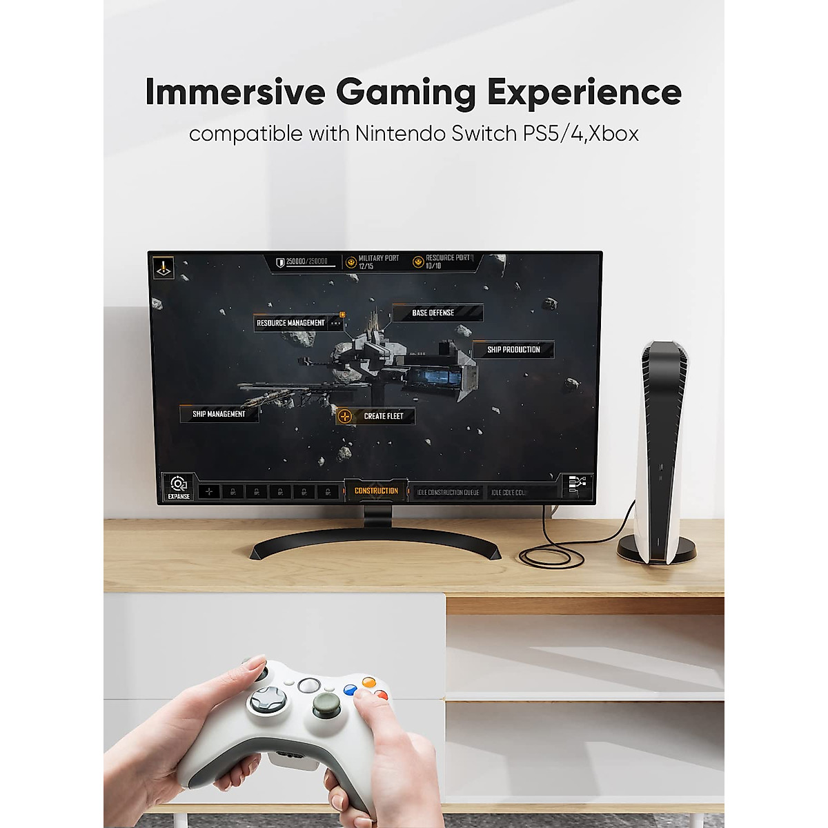 CableCreation DVI to HDMI Cable 5ft + USB C to VGA HDMI DVI Adapter